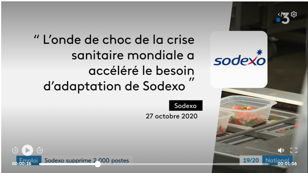 Emploi : Sodexo annonce la suppression de 2 083 postes en France Emploi : Sodexo annonce la suppression de 2 083 postes en France