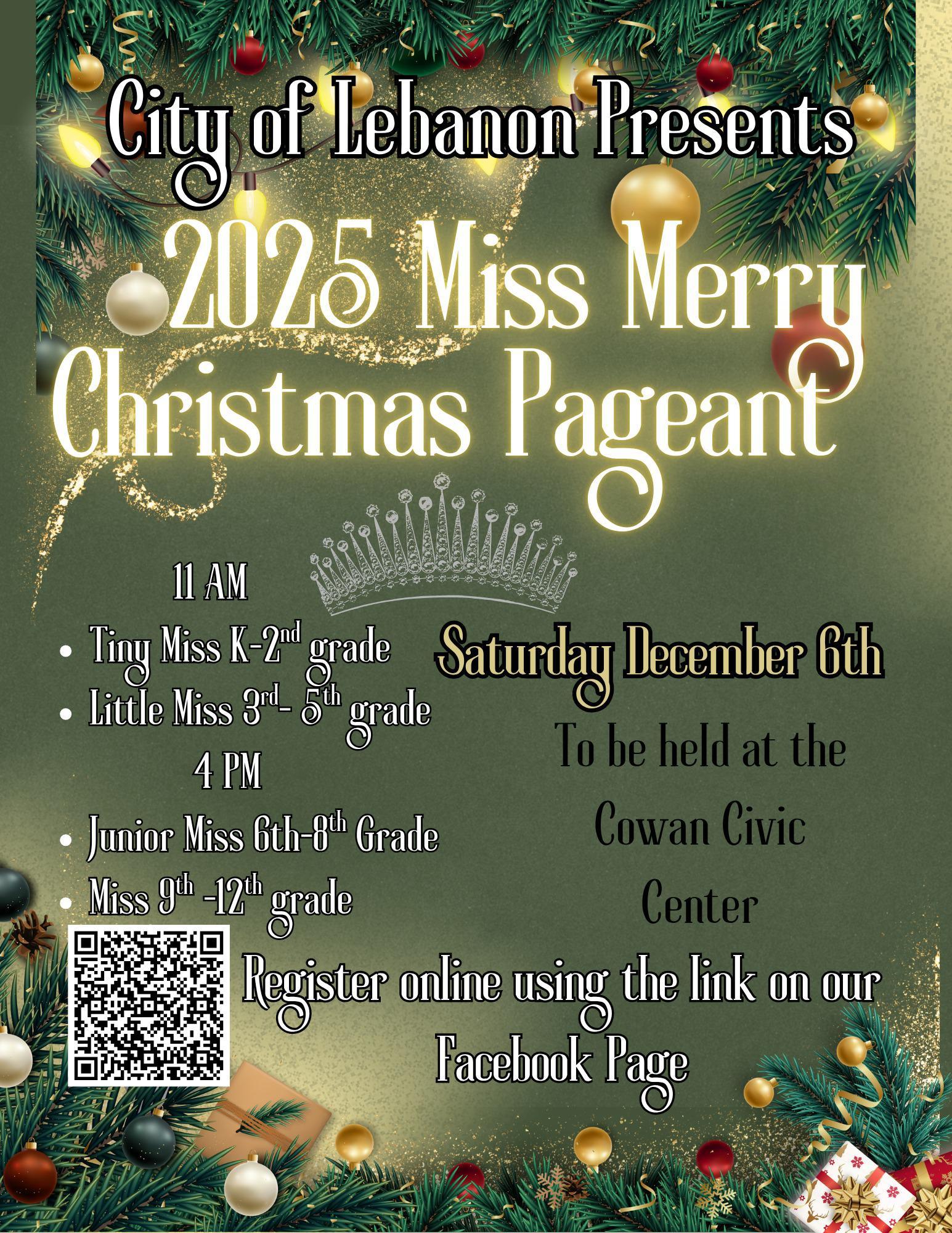 Miss Merry Christmas Pageant 2025
