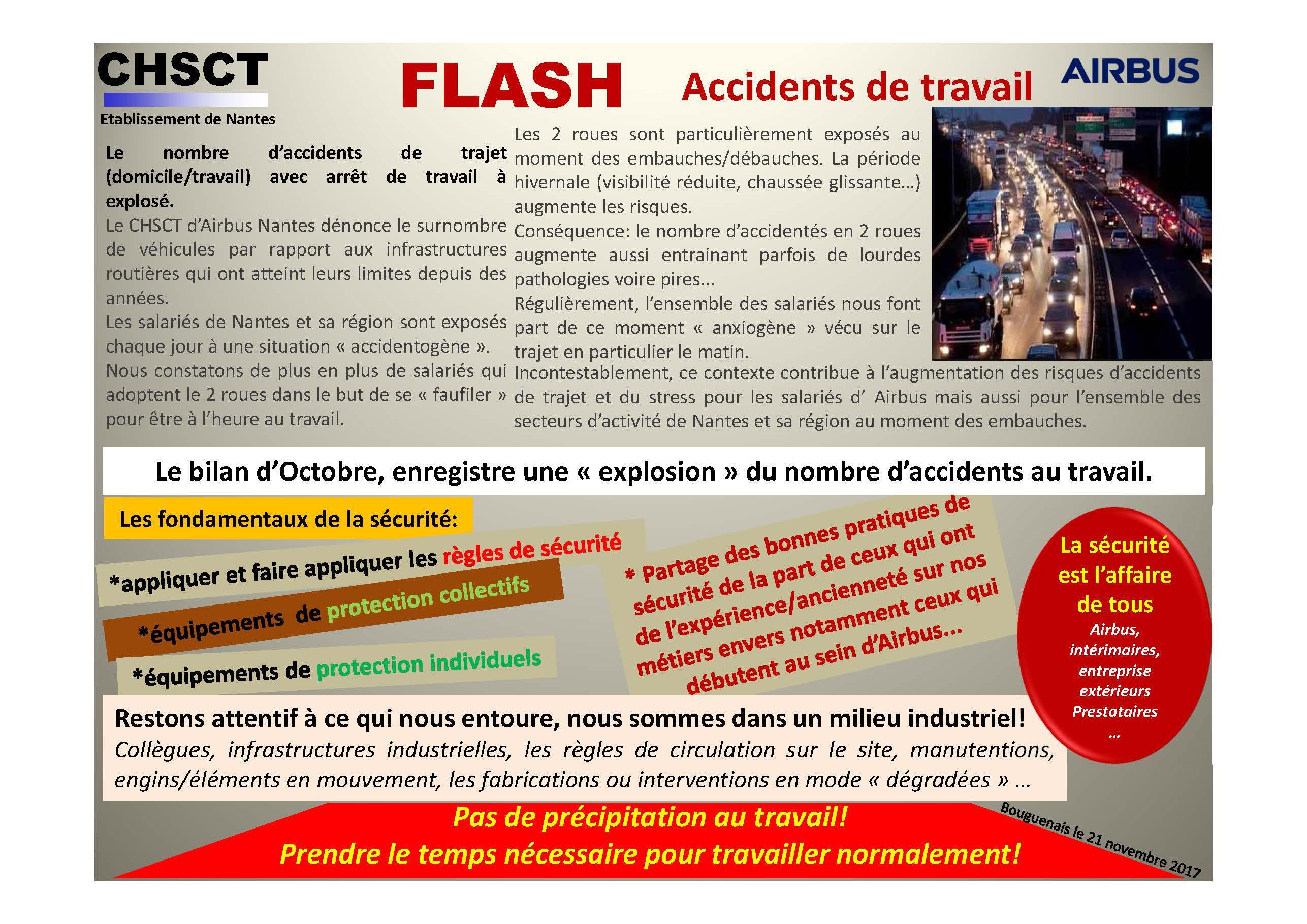 Flash accidents de travail