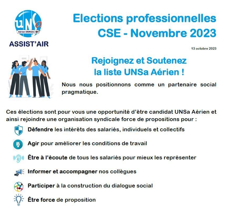 Rejoignez et soutenez la liste UNSa Aérien