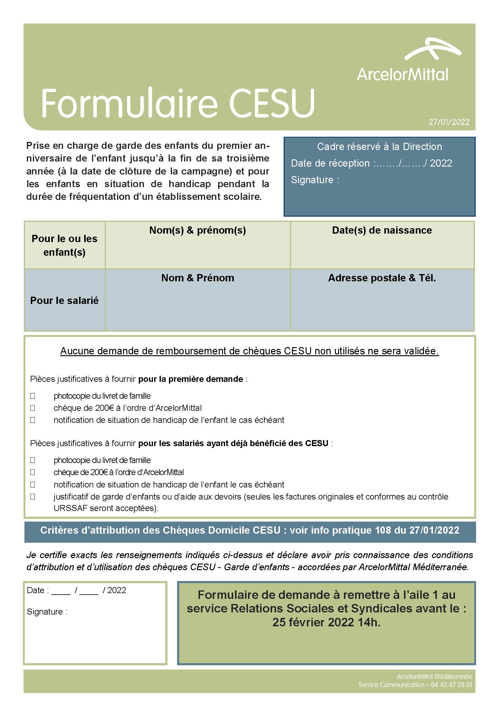 Campagne chèque CESU 2022