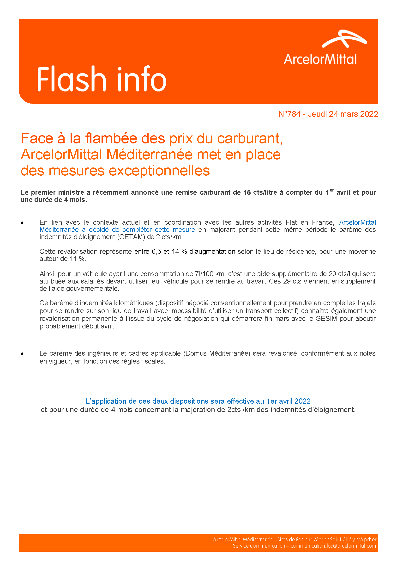 Face à la flambée des prix du carburant, ArcelorMittal Méditerranée met ...